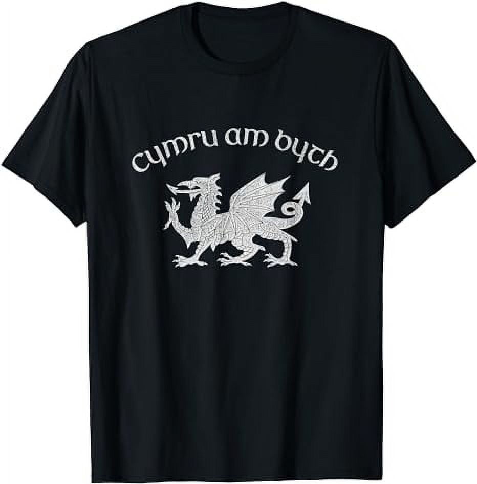Wales, Red Welsh Dragon, Cymru Am Byth tshirt - Welsh Pride - Walmart.com