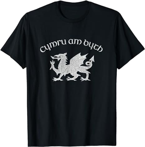 Wales, Red Welsh Dragon, Cymru Am Byth tshirt - Welsh Pride - Walmart.com