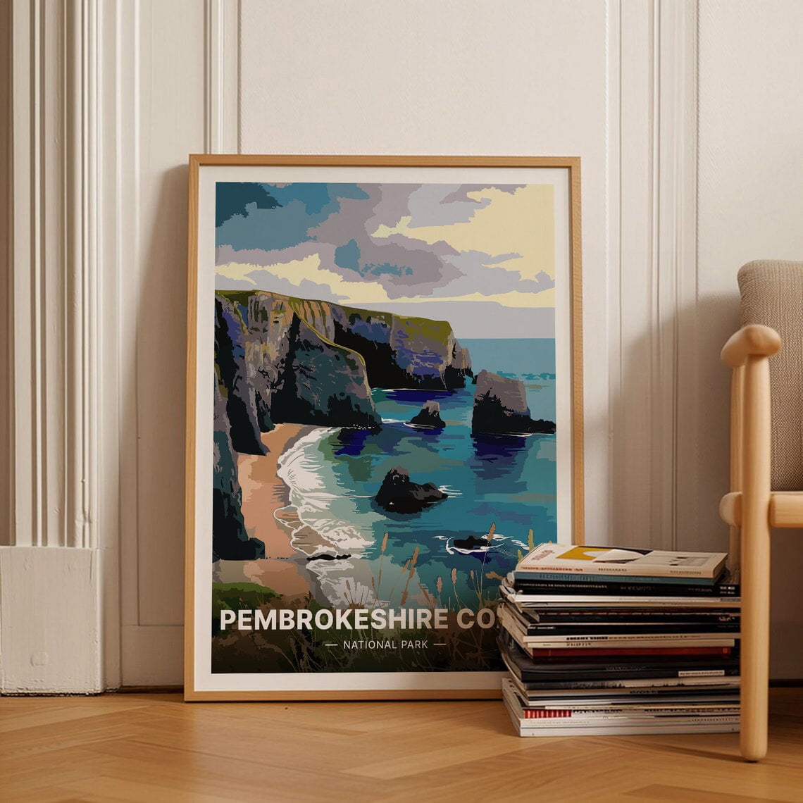 Wales Scenic Travel Poster, Pembrokeshire Coast & Snowdonia Wall Art ...