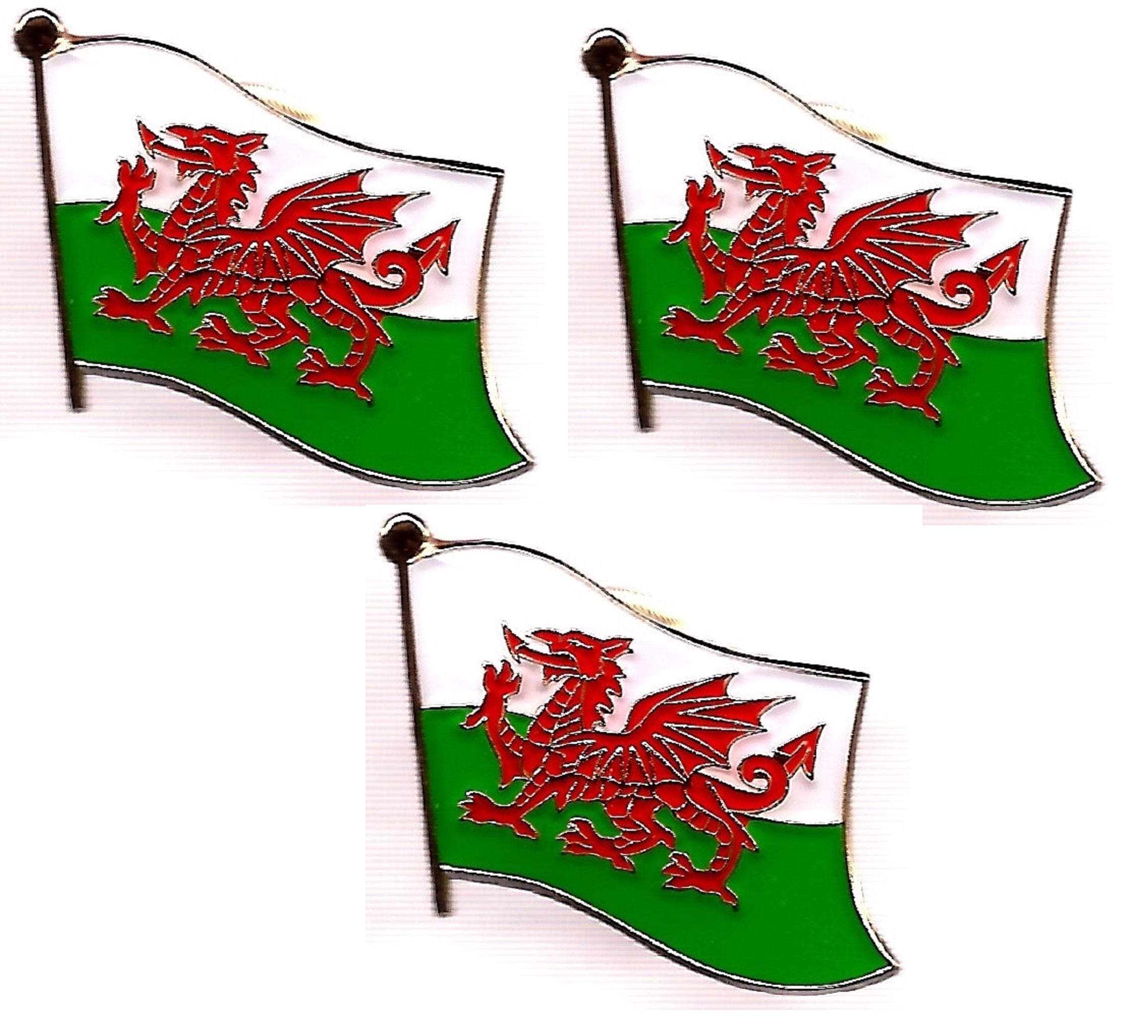 Wales Single Flag Lapel Pins, Pack of 3 - Walmart.com