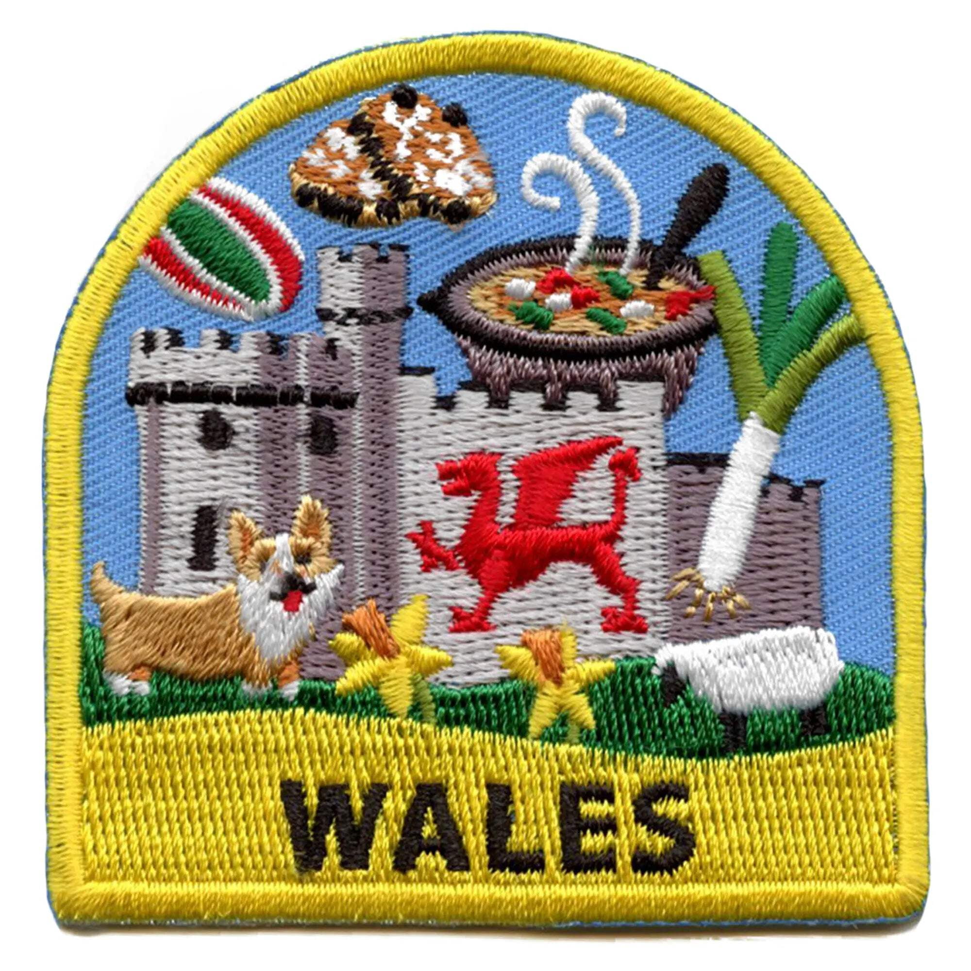 Wales World Showcase Travel Patch Souvenir Castle Vacation Embroidered ...