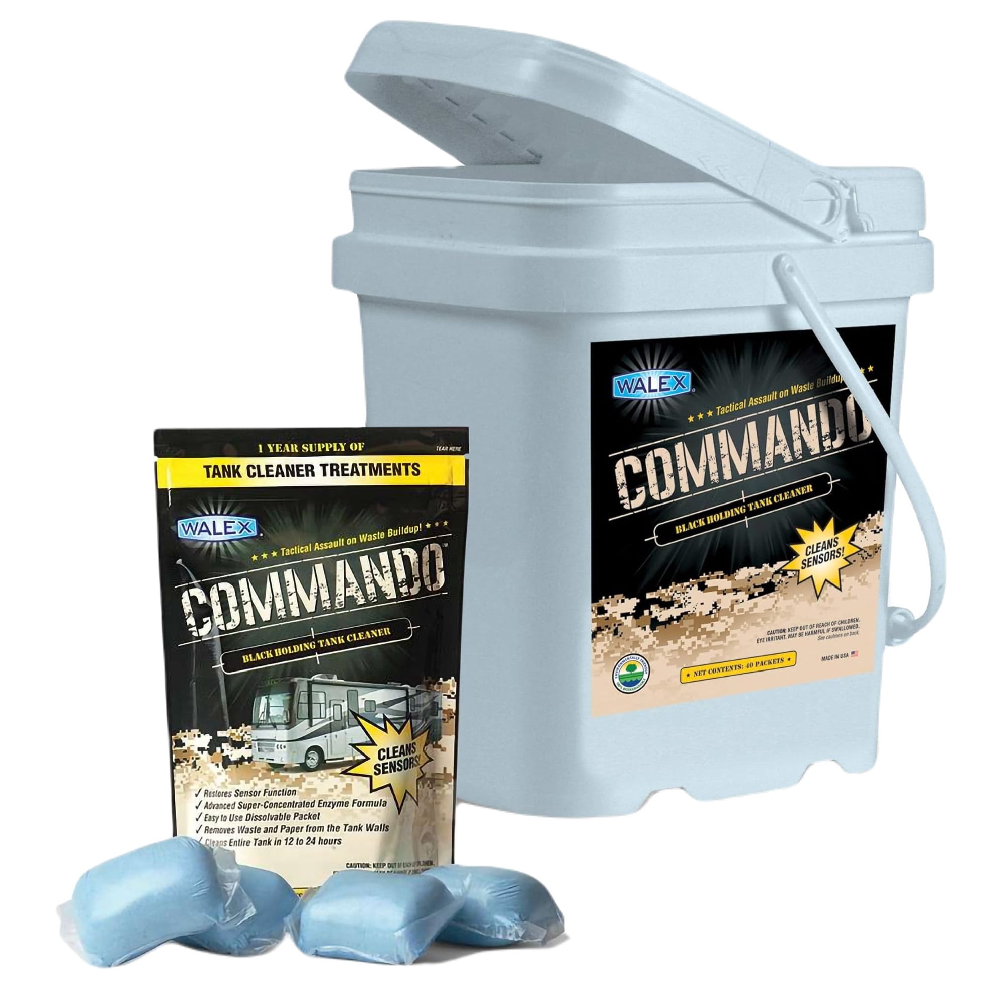 Walex Holding Tank Treatment, Enzyme Cleaning for 60 Gallon RV Waste ...