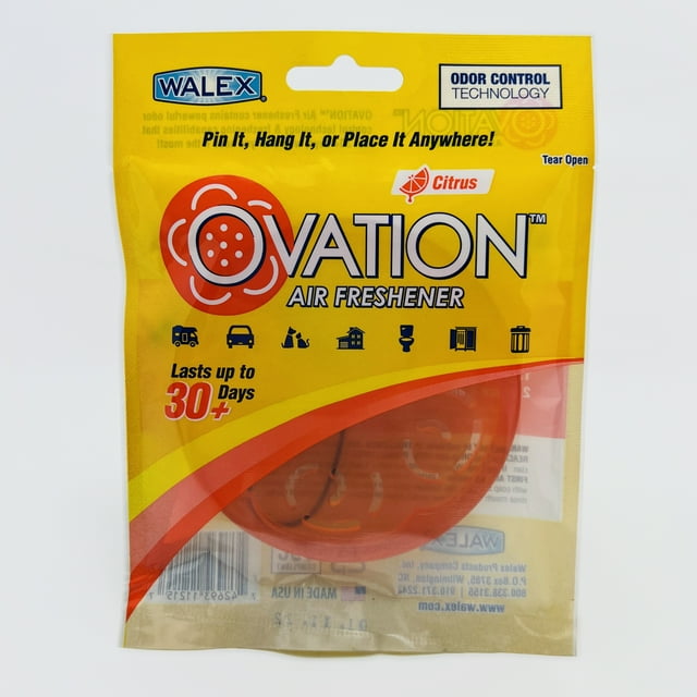 Walex Portable Ovation Air Freshener | Citrus Scent | 1-Pack | Orange ...