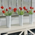 Walford Home Galvanized Farmhouse Flower Vases, Set of 12 (Gray/Silver ...