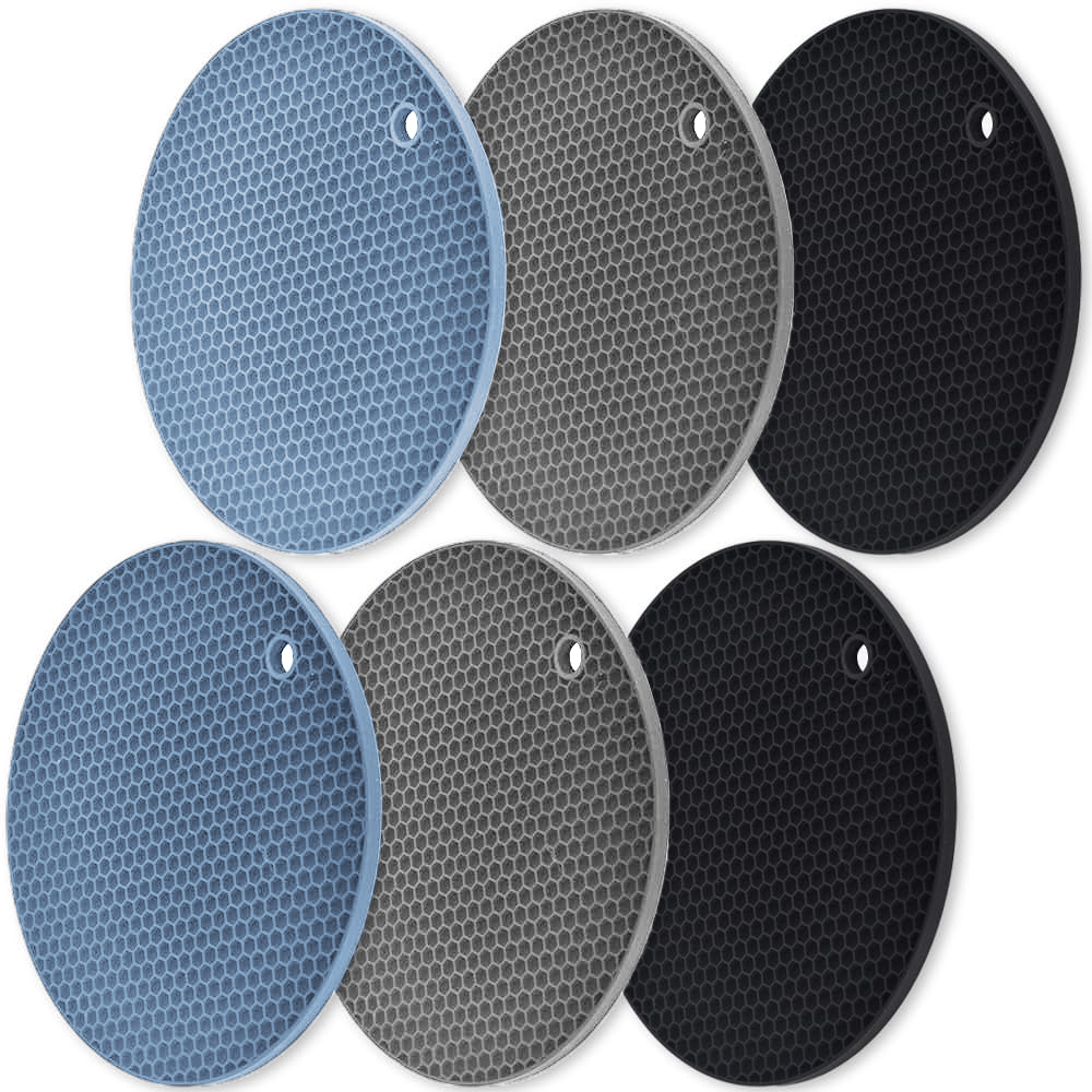 Fridja Non-Slip Thick Foldable Silicone Trivets, Heat- Folding Pad ...