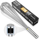 Walfos Heavy Duty Stainless Steel Whisk 17in Large Wire Egg Beater for ...