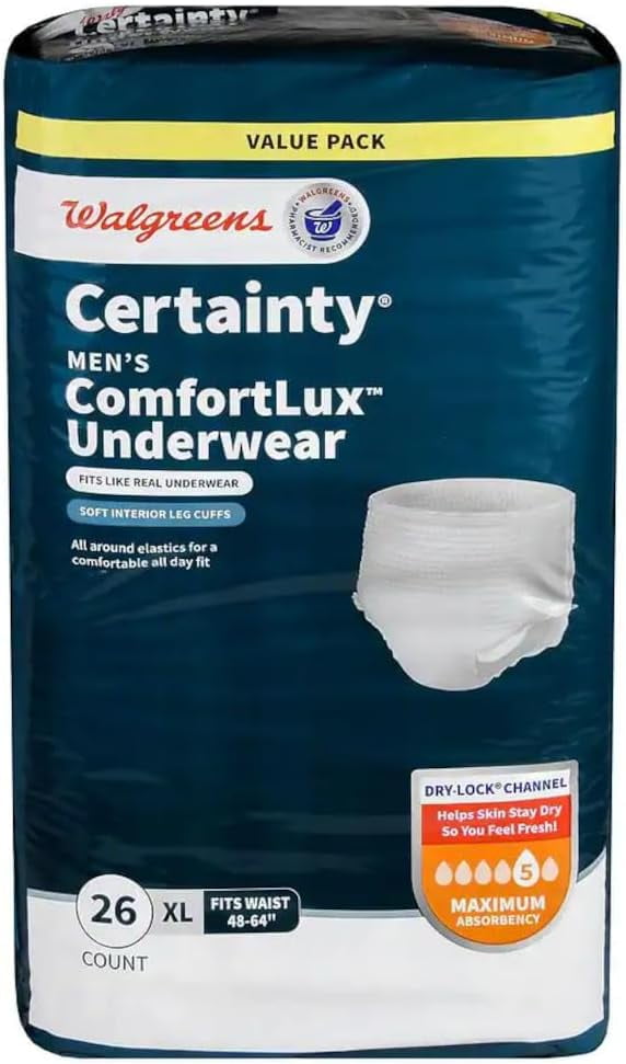 Walgreens Certainty Unisex Underwear, Maximum Absorbency X-Large 26 ea ...