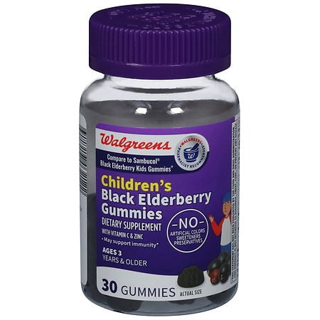 Walgreens Children's Black Elderberry Gummies - 30.0 ea - Walmart.com