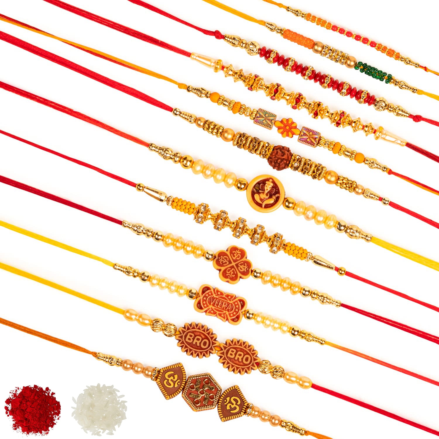 Walgrow Assorted Exclusive Design Dora Rakhi with Roli and Chawal (Pack ...