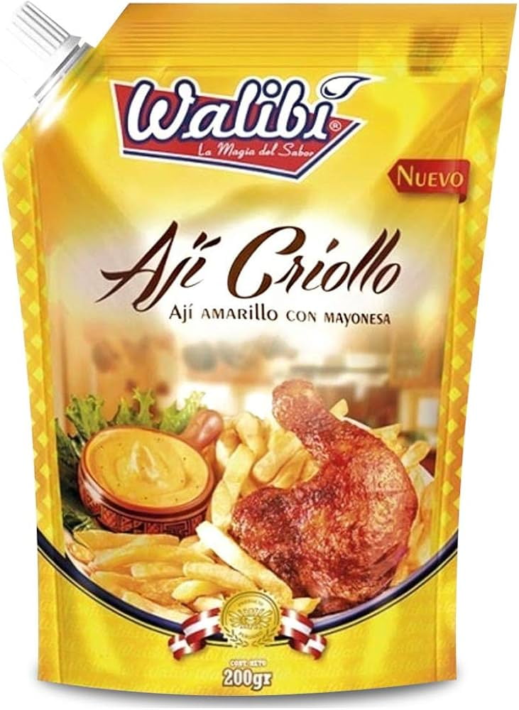 Walibi Aji Criollo & Mayonesa Hot Yellow Pepper & Mayo Sauce 200g ...
