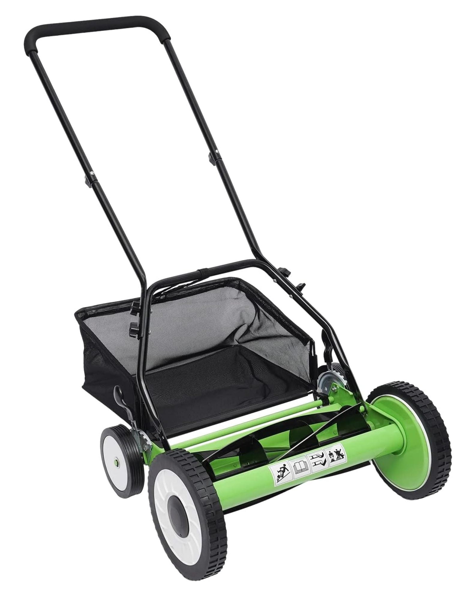Walk-Behind Lawn Mowers 16-Inch 5-Blade Manual Reel Lawn Mower ...
