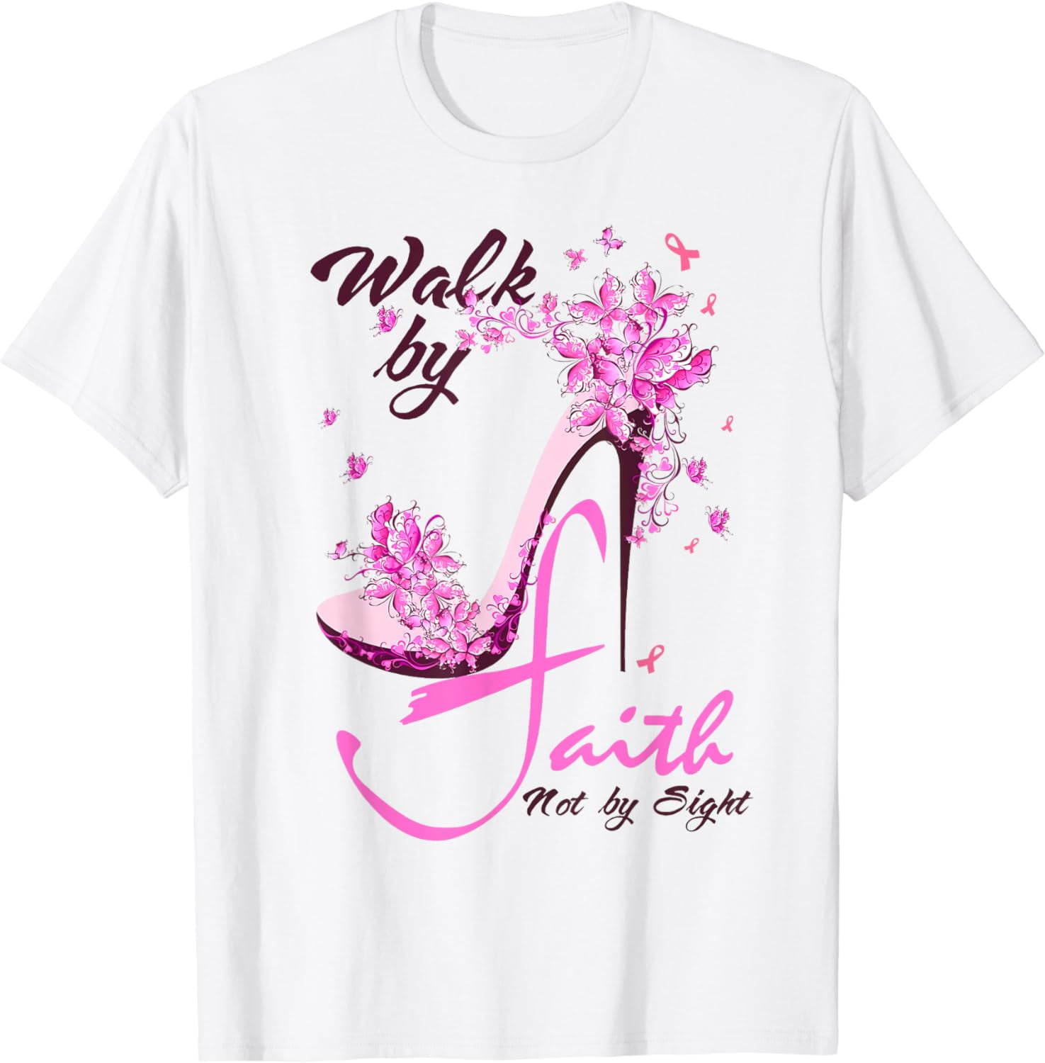 Walk By Faith Not By Sight 2 Corinthians 5:7 Bible Verse T-Shirt ...