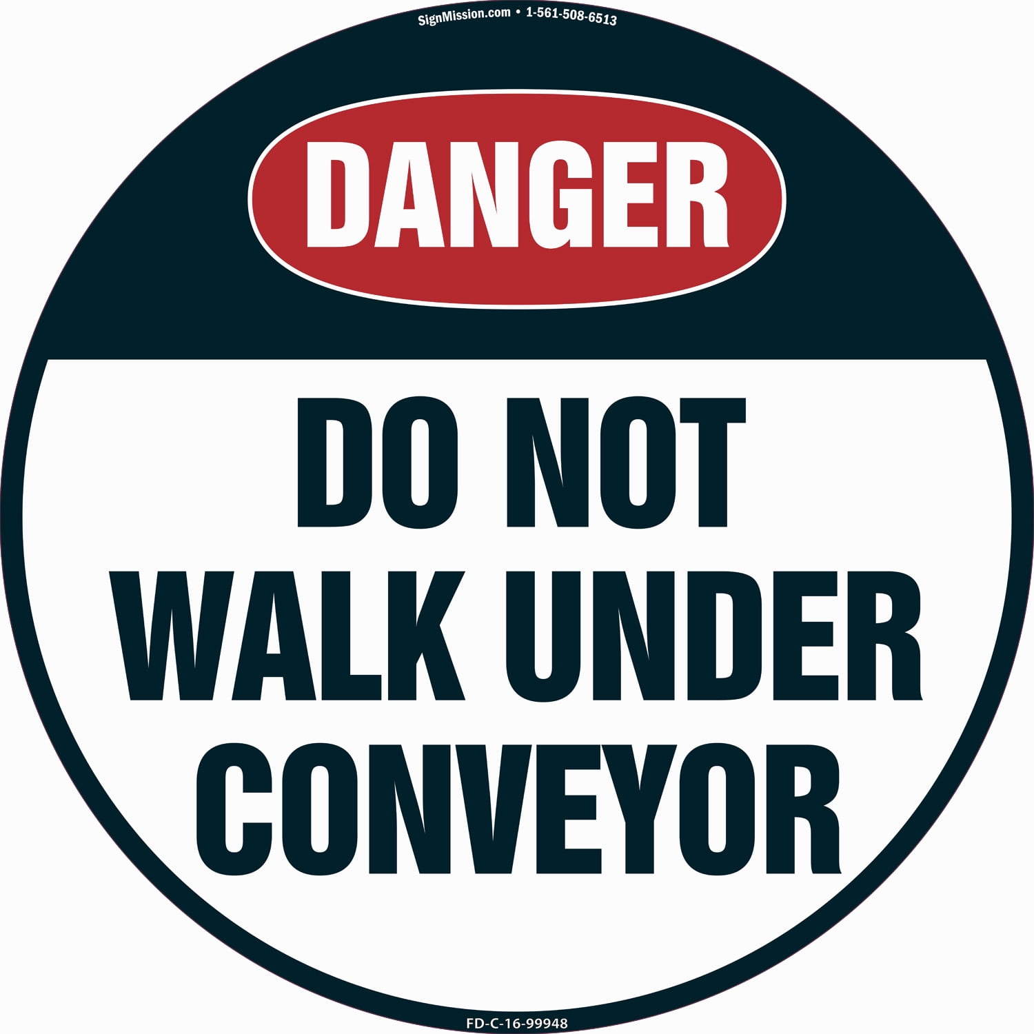 Do Not Walk Under Conveyor Non-Slip Floor Marker | 12 Pack of 16 ...