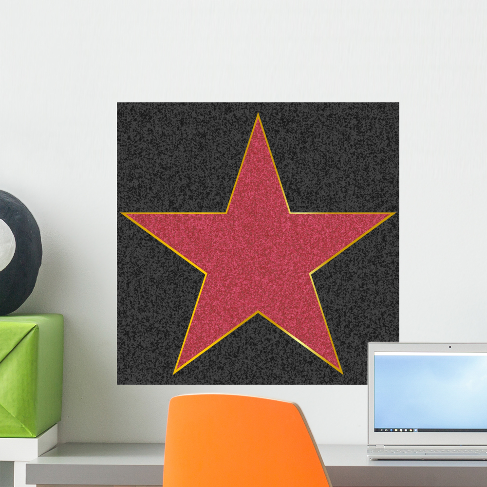 Walk Fame Type Star Wall Mural Decal by Wallmonkeys Vinyl Peel and ...