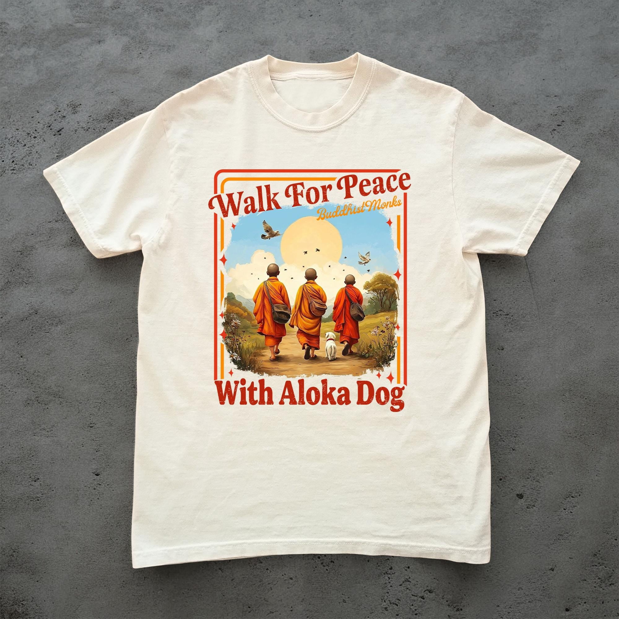 Walk For Peace Buddhist Monks Shirt, Spiritual Mindfulness Gift, Kind ...