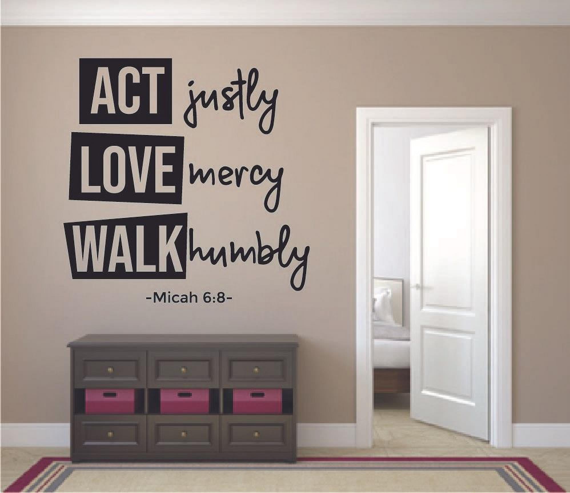 Walk Humbly Micah 6:8 Bible Verse Religious Religion Christ Saying ...