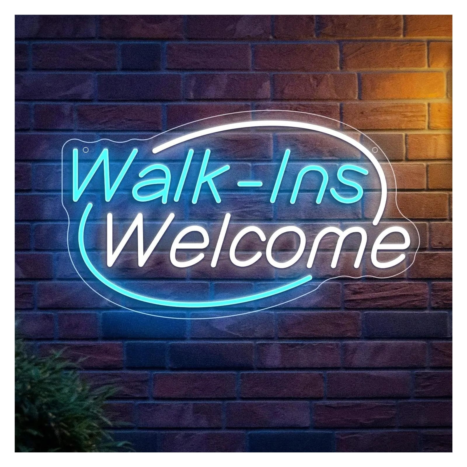 Walk Ins Welcome Neon Sign LED Light For Wall Decor Living Game Room ...