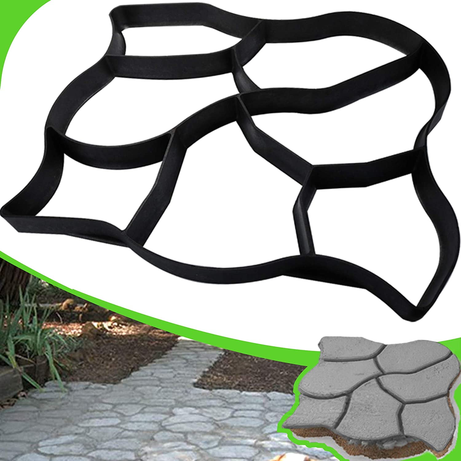 Walk Maker Reusable Concrete Path Maker Molds Stepping Stone Paver Lawn ...