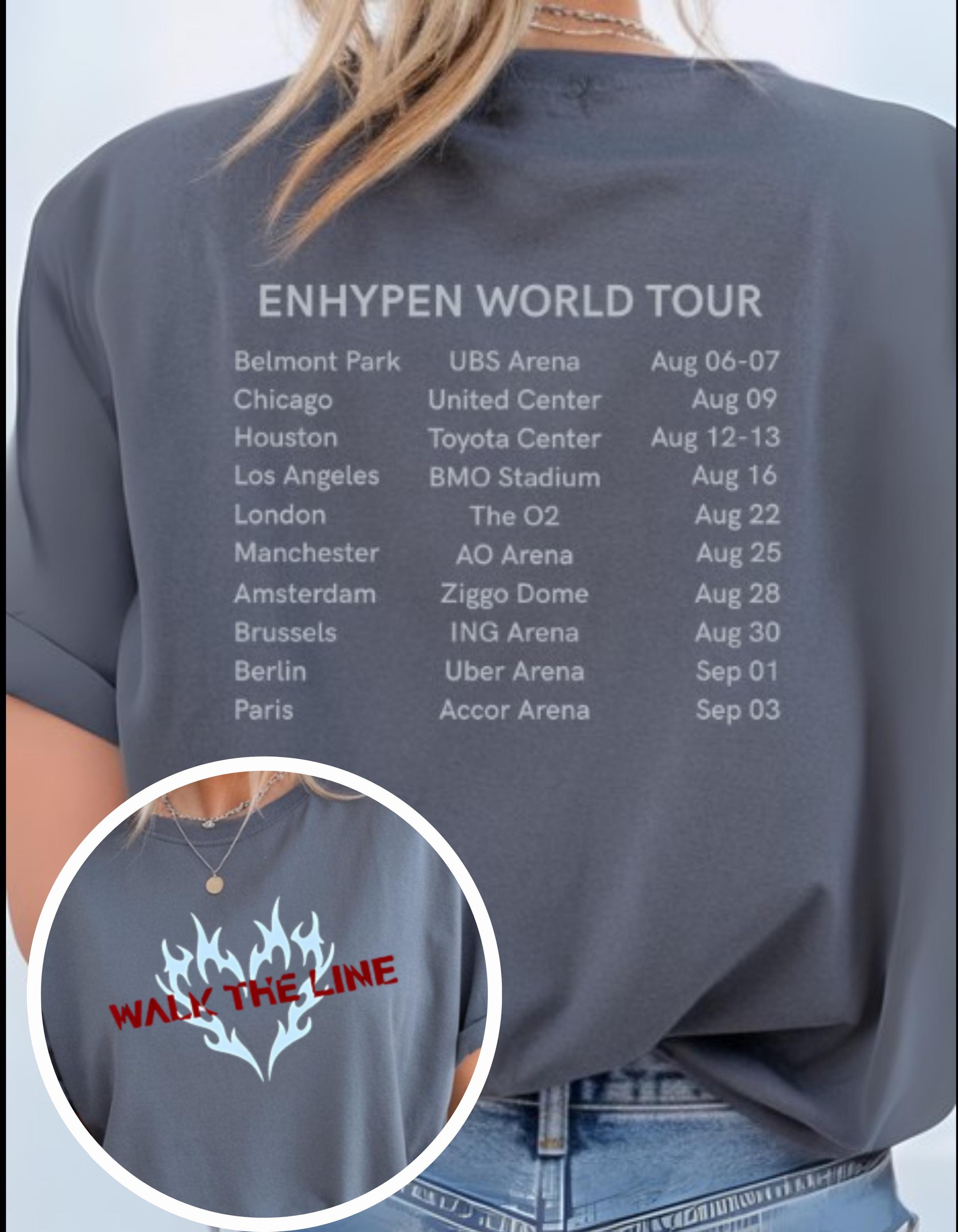Walk The Line Tour Enhypen Unofficial Unisex T Shirt, Enhypen Fans ...