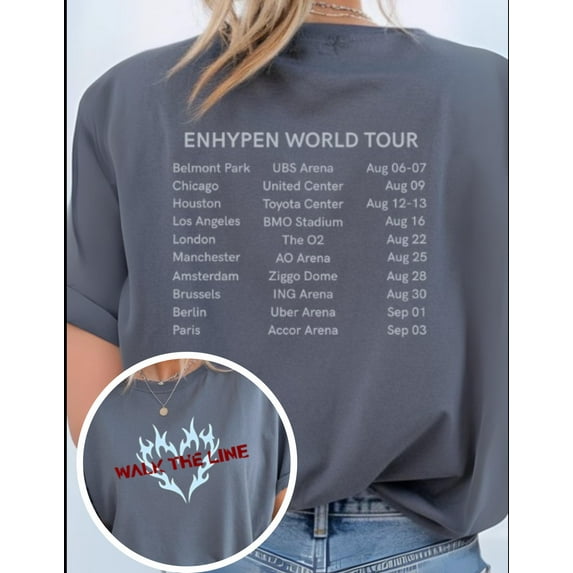 Walk The Line Tour Enhypen Unofficial Unisex T Shirt, Enhypen Fans ...