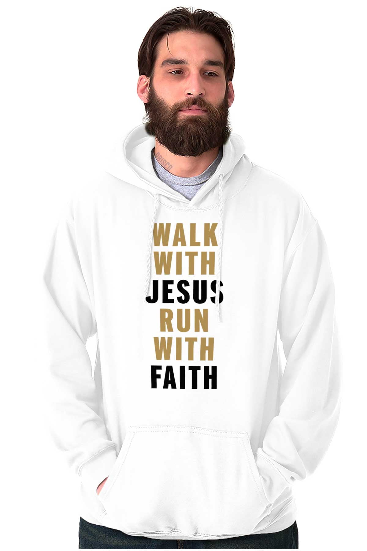 Walk With Jesus Christ Run Religious Unisex Plus Size Hoodie Brisco ...