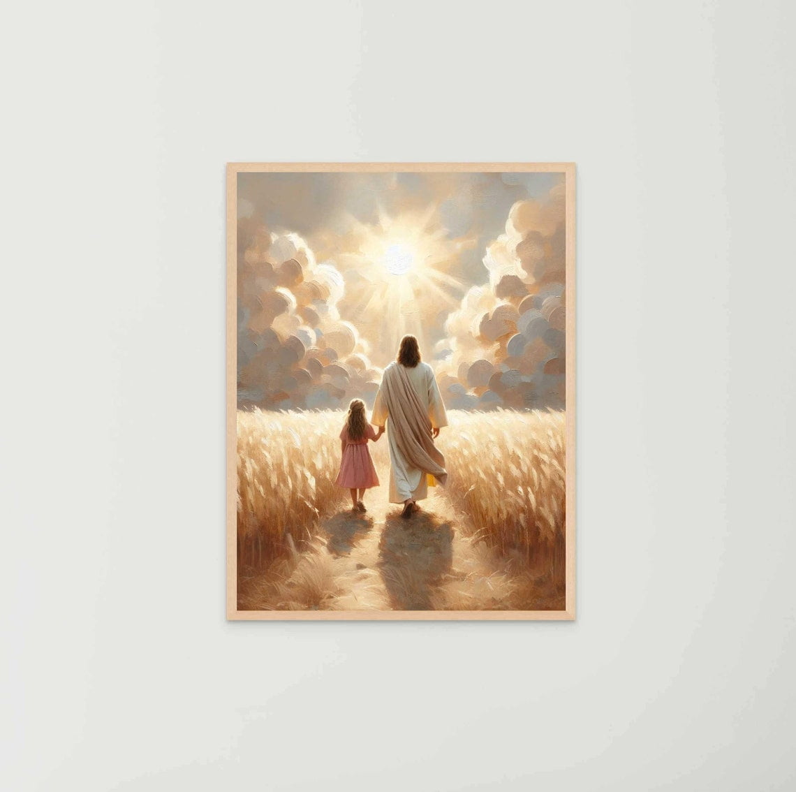 Walk With Jesus Modern Christian Art Jesus Walking Picture Bible Verse ...