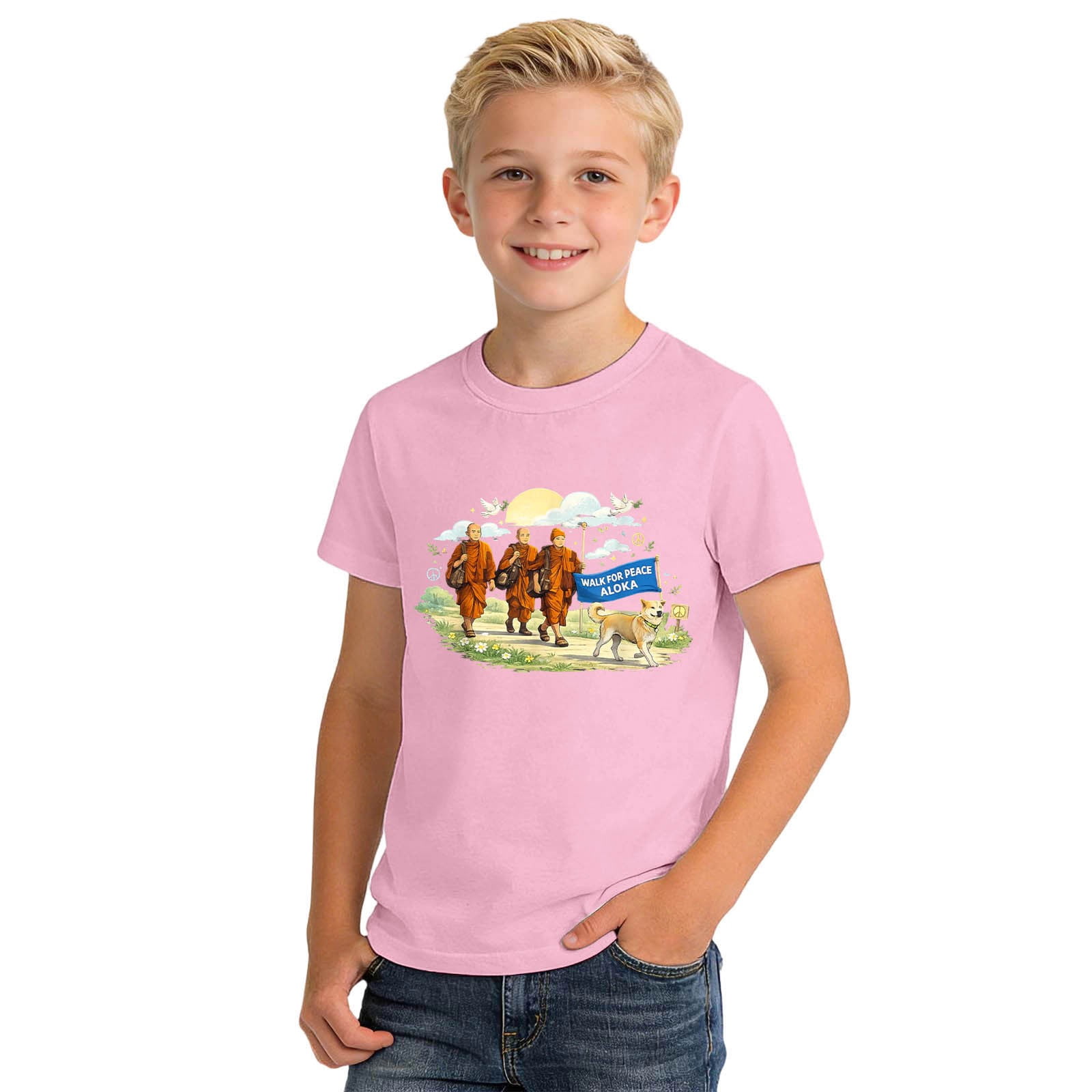 Walk for Peace Shirt for Boys Girls Kid Walk for Peace Monks T Shirt ...