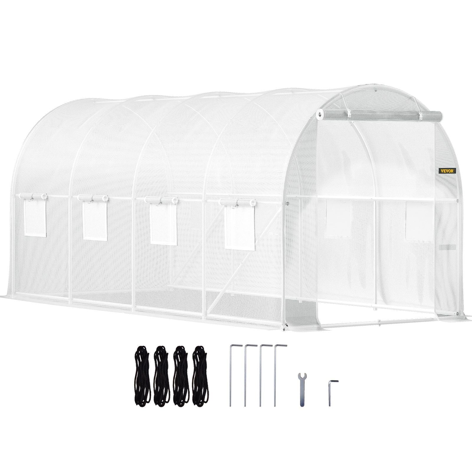 Walk-in Tunnel Greenhouse 15 x 6.5 x 7 ft Portable Plant Hot House w ...