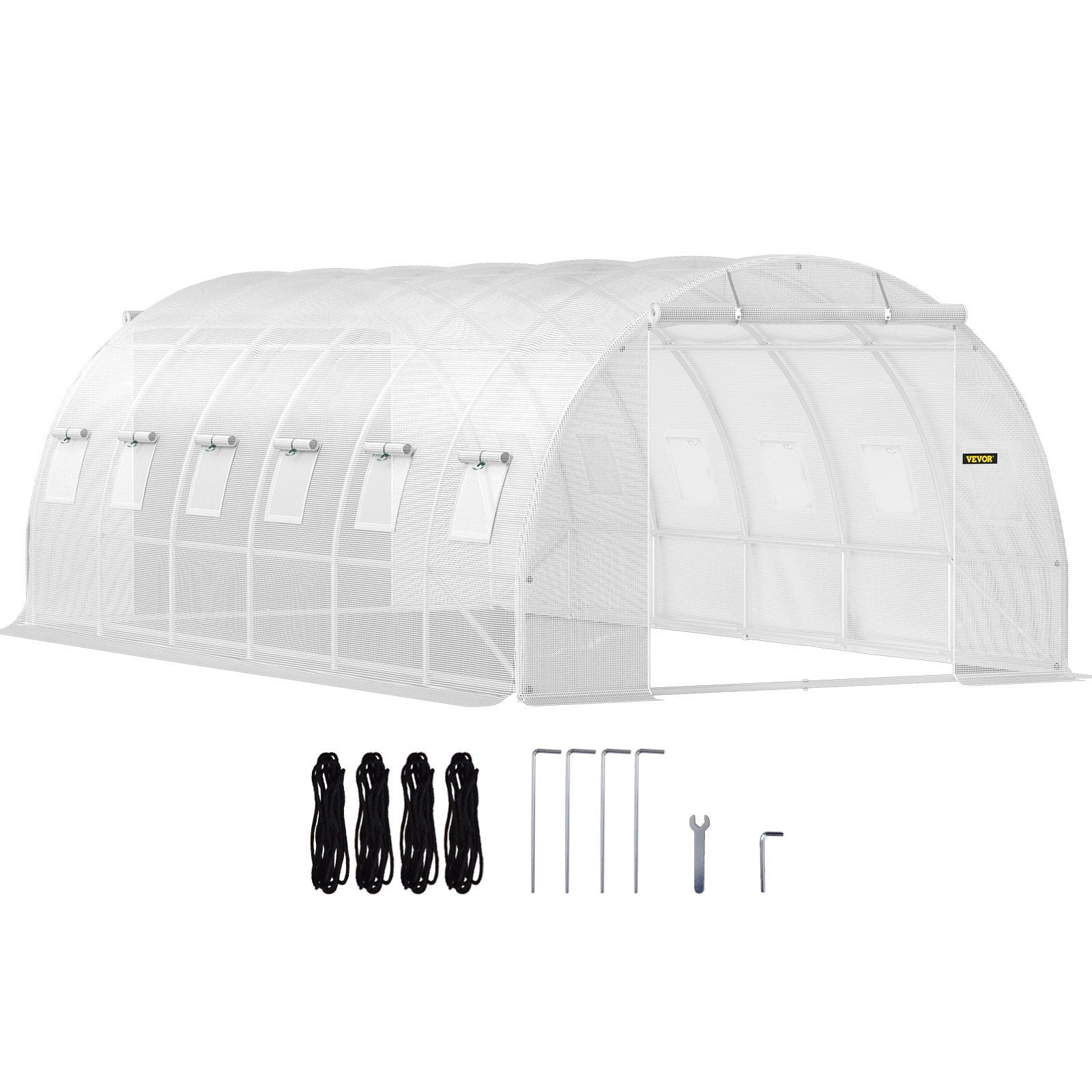 Walk-in Tunnel Greenhouse, 20 x 10 x 7 ft Portable Plant Hot House w ...