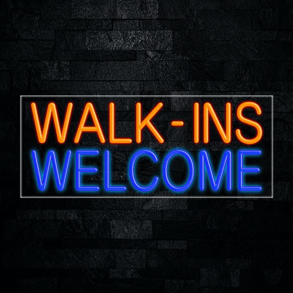 Walk ins Welcome-LED Neon Sign 30"L x 12"H #30174 - Walmart.com