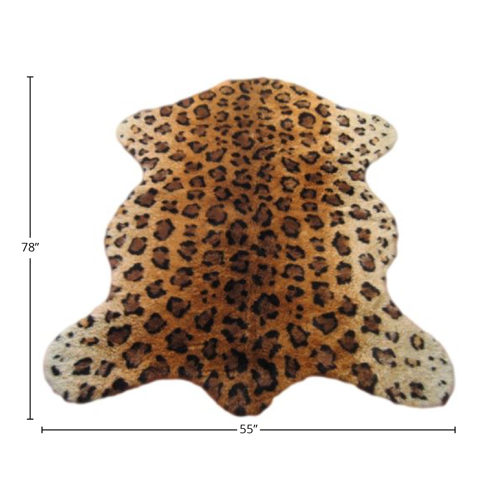 Walk on Me Rugs Leopard Pelt Area Rug Grey,Black 4'7" x 6'7" Non Slip 5 ...