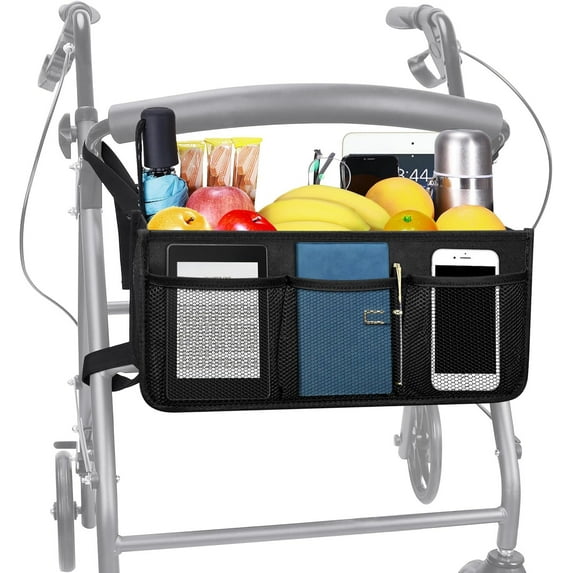 Walker Bag, Foldable Walker Storage Bag for Seniors with Big Capacity ...