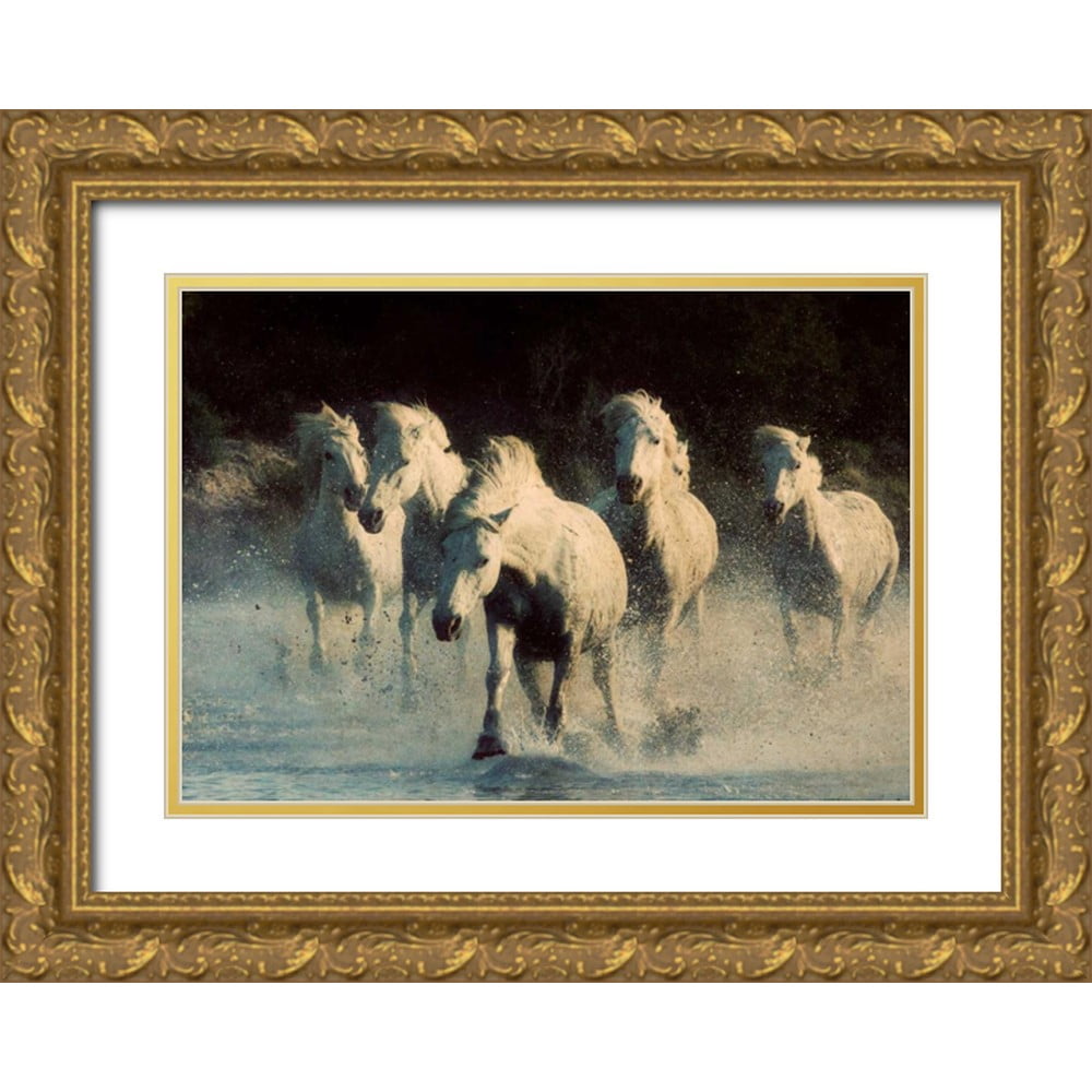 Walker, Carol 14x11 Gold Ornate Wood Framed with Double Matting Museum ...