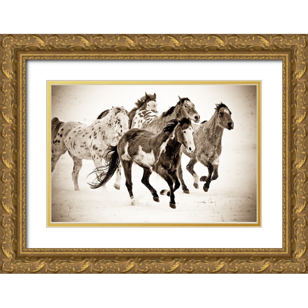 Walker, Carol 32x23 Gold Ornate Wood Framed with Double Matting Museum ...