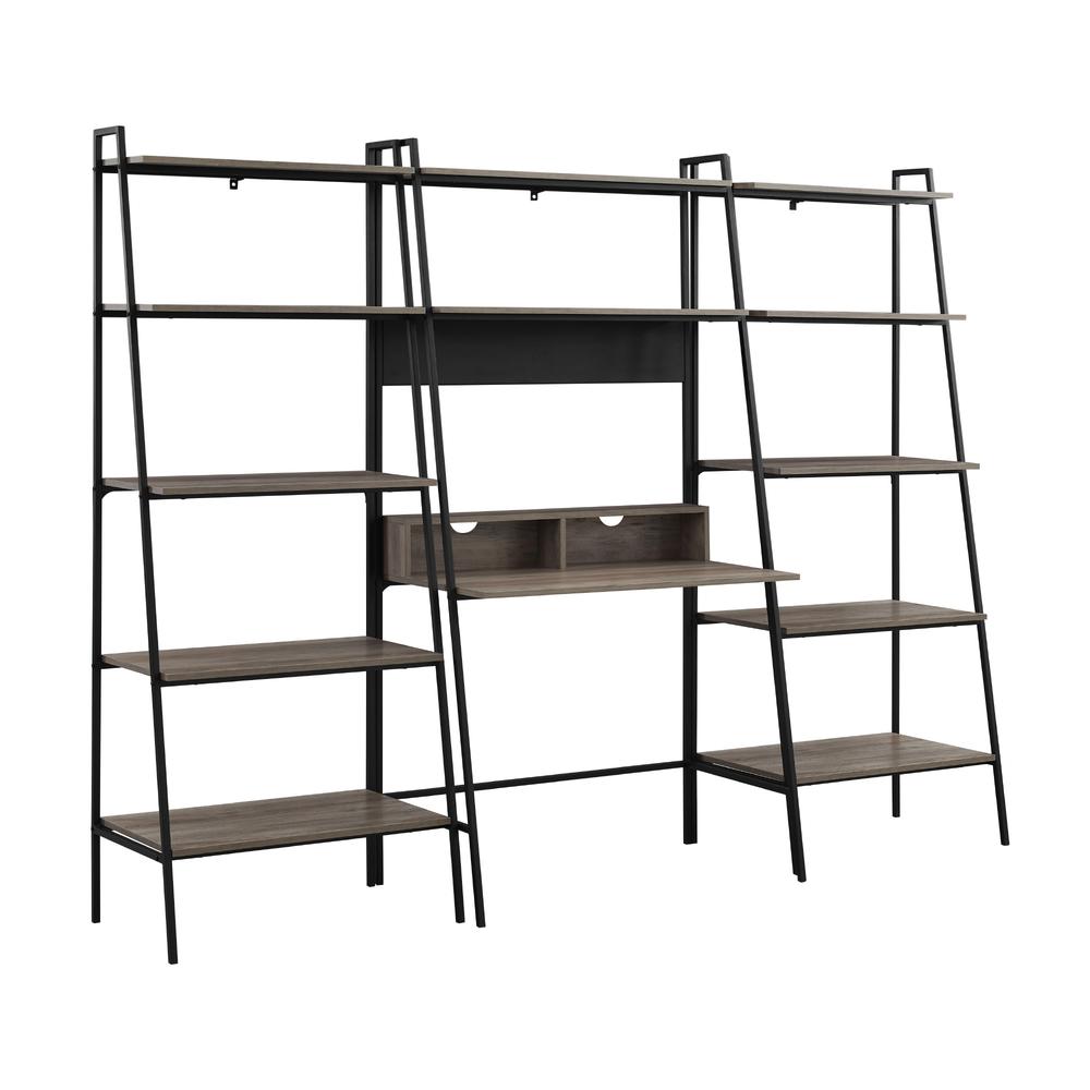 Walker Edison 3-Piece Home Office Wood Desk Set - Grey Wash - Walmart.com