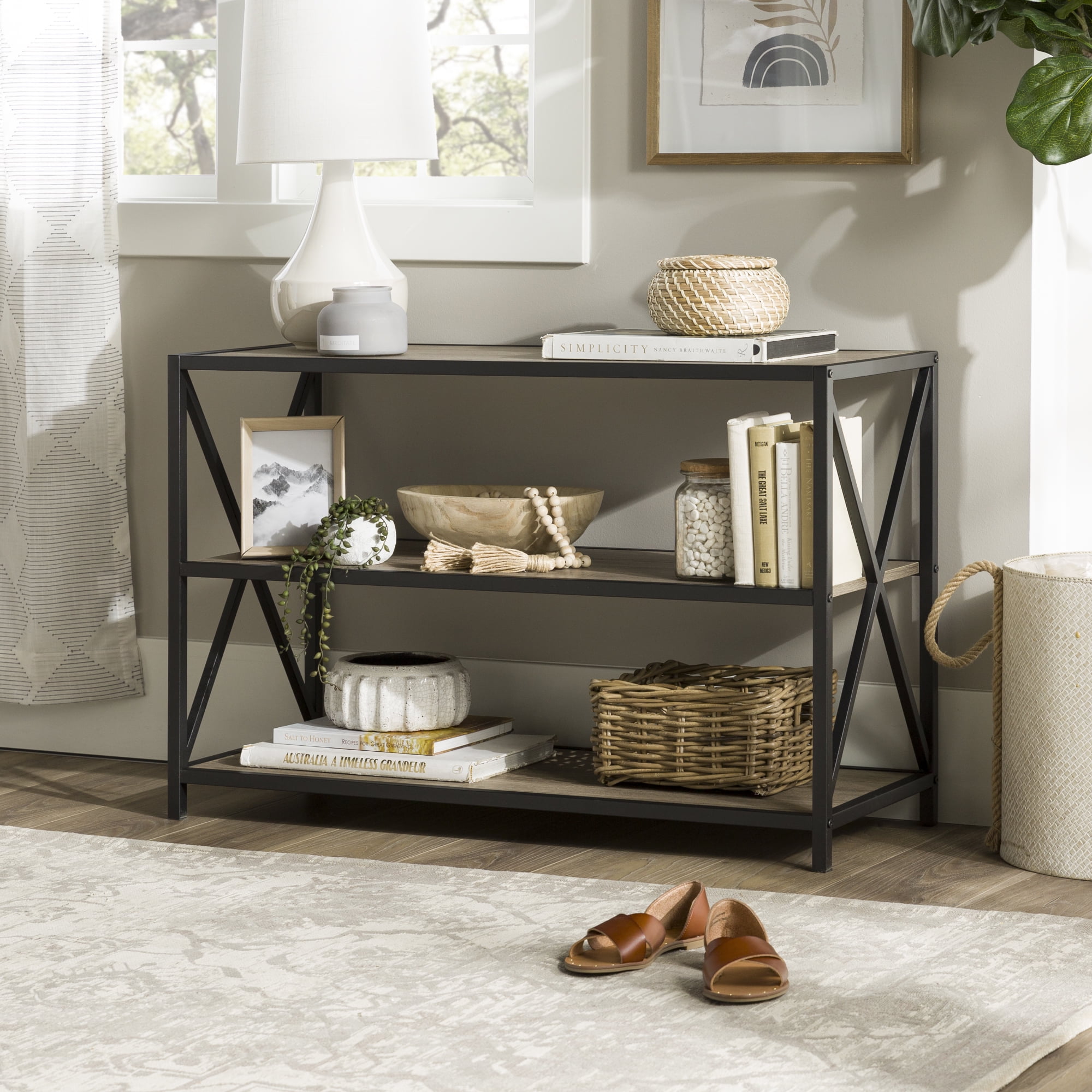 Free Shipping! Walker Edison 40 Inch Industrial Frisco X-Frame ...