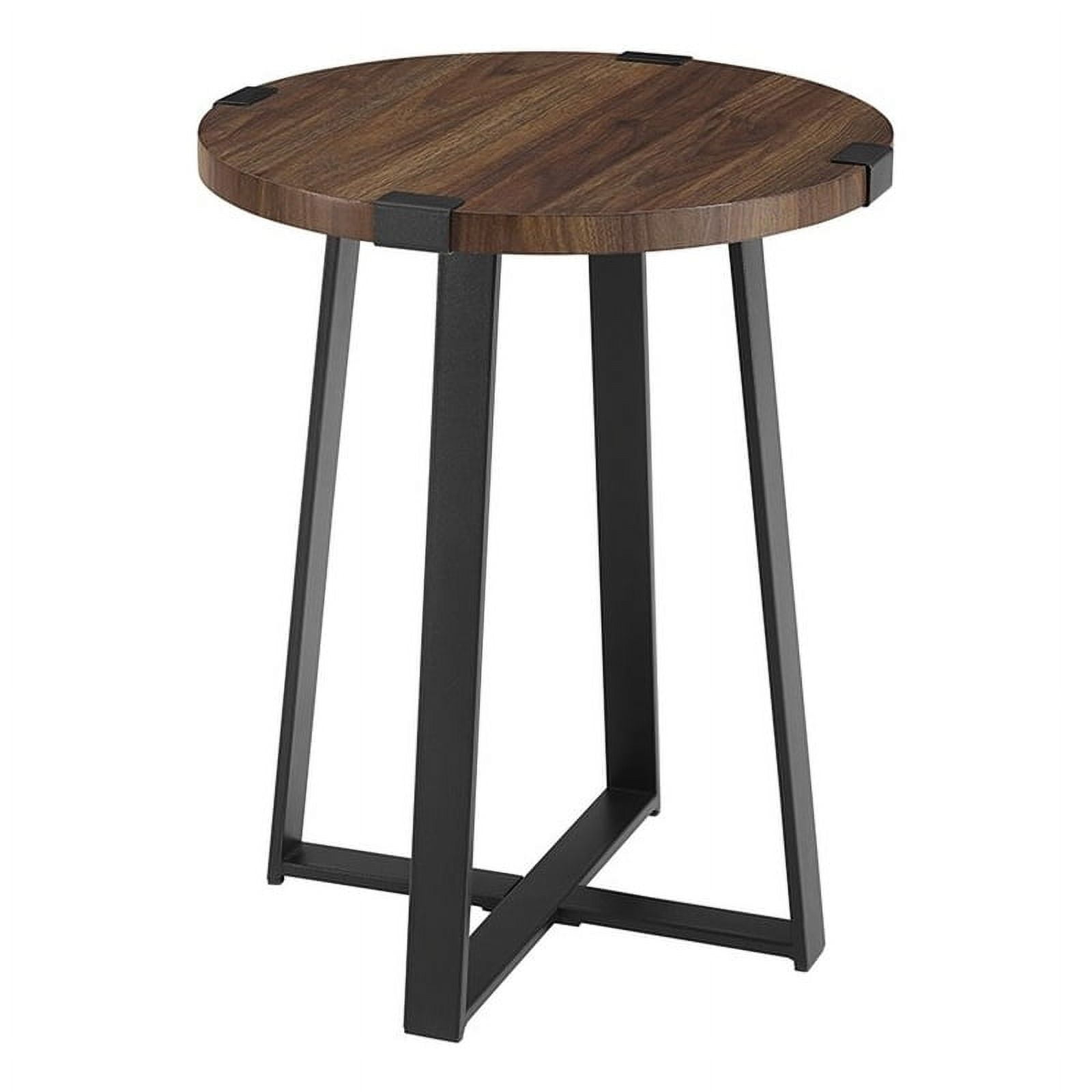 Walker Edison Anastasia Modern Metal Wrap X Base Accent Table, 18 Inch ...