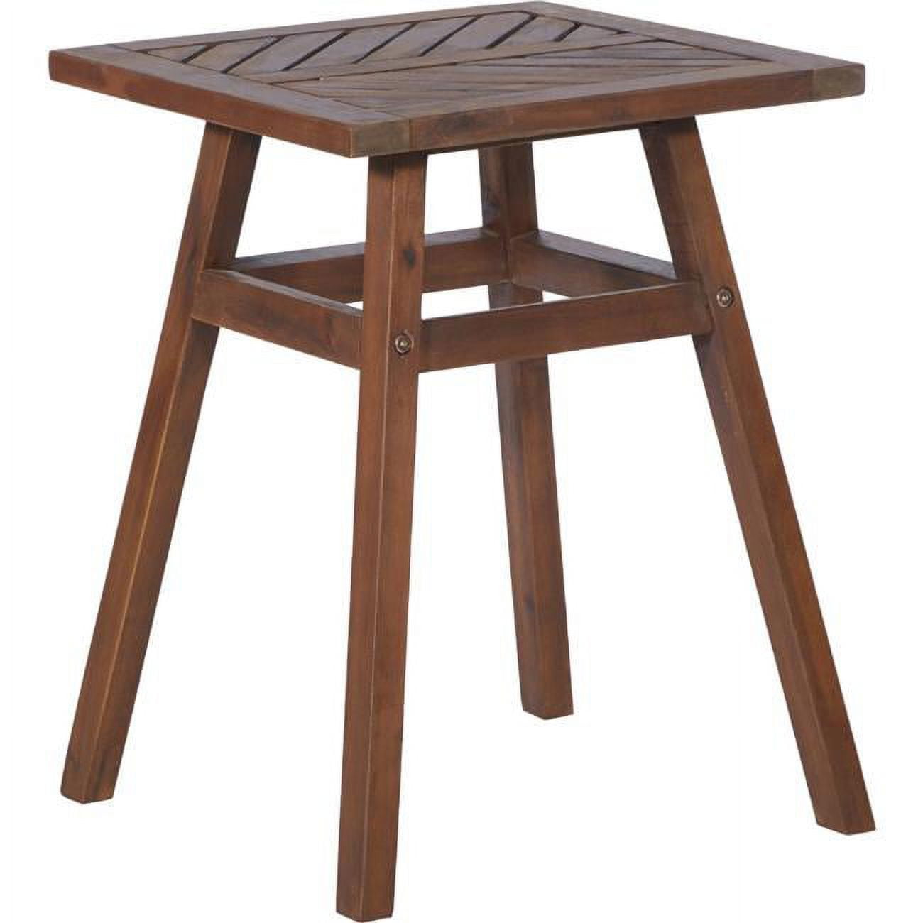 WE Furniture Modern Design Solid Acacia Wood Patio Side Table - Walmart.com