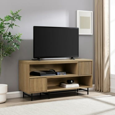 Walker Edison 70” Classic Modern TV Stand for TVs up 75”, Dark Walnut ...