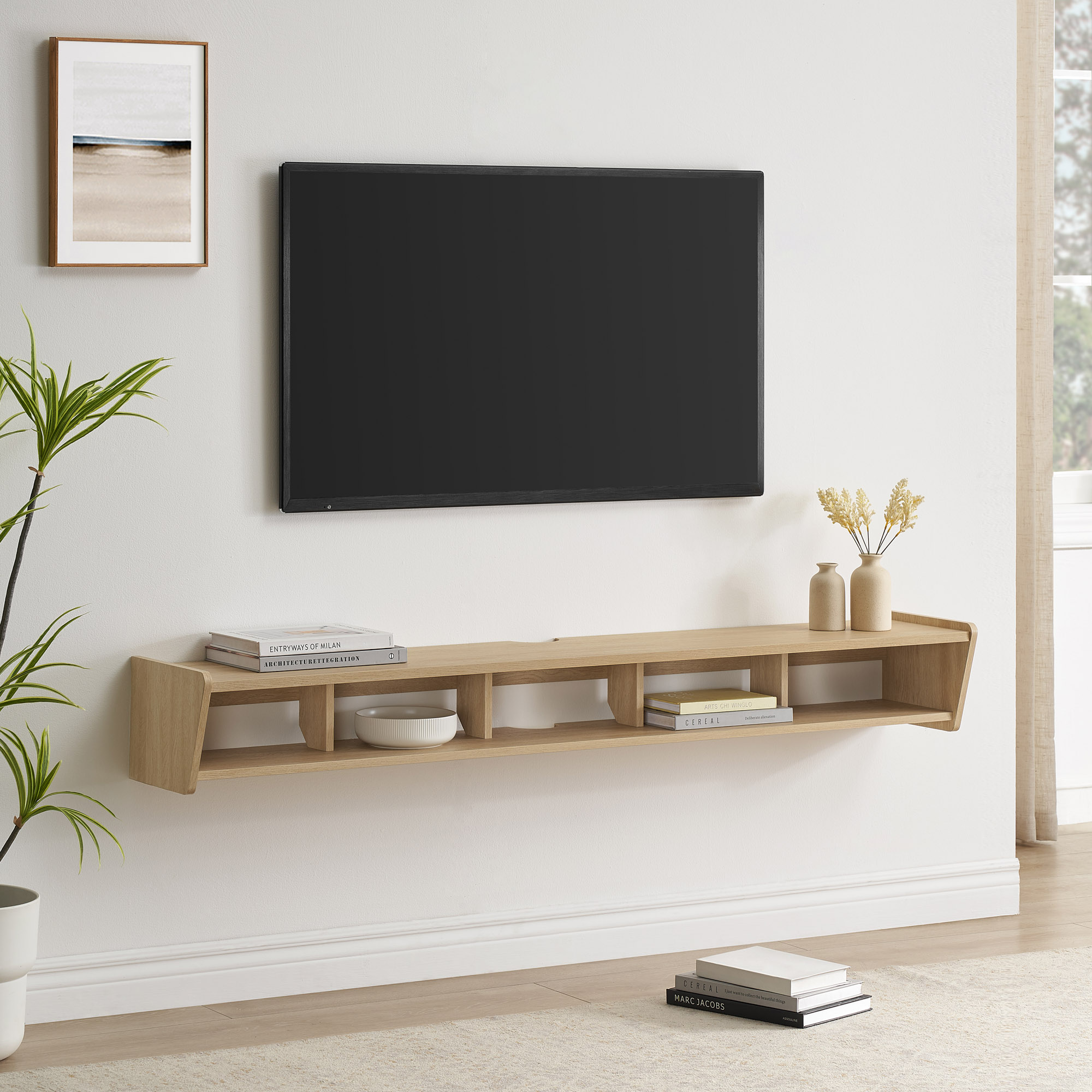 Beautiful Fluted TV Stand for TV’s up to 70” by Drew Barrymore, Warm ...
