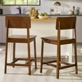 Free Shipping! Walker Edison Minimalist Solid Wood Counter Stool, Set ...