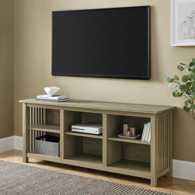 Free Shipping! Walker Edison Mission Slatted Side TV Stand for TVs up ...