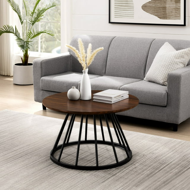 Free Shipping! Walker Edison Modern 30" Coffee Table with Metal Cage ...