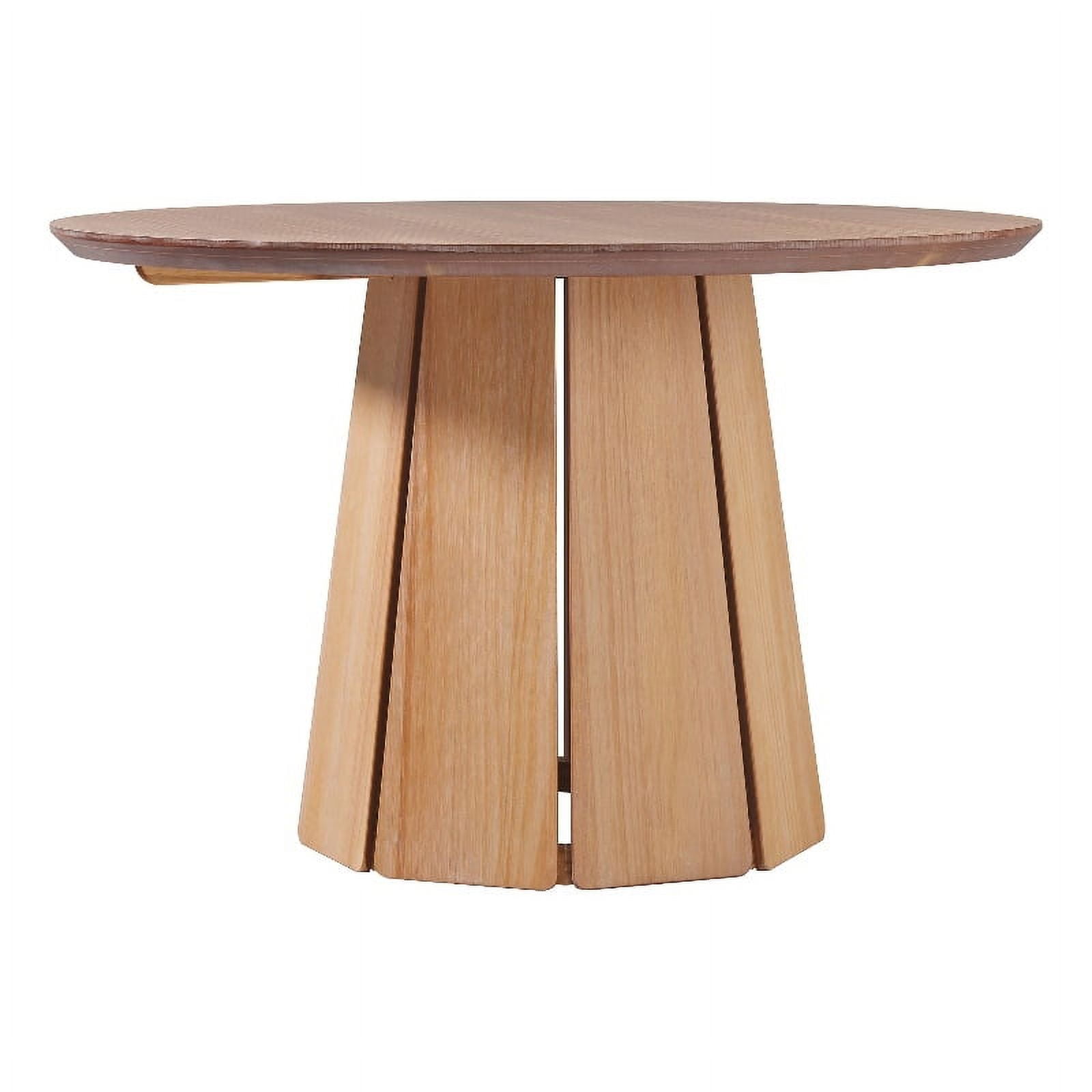 Walker Edison Modern 48" Round Solid Wood Pedestal Dining Table, White ...