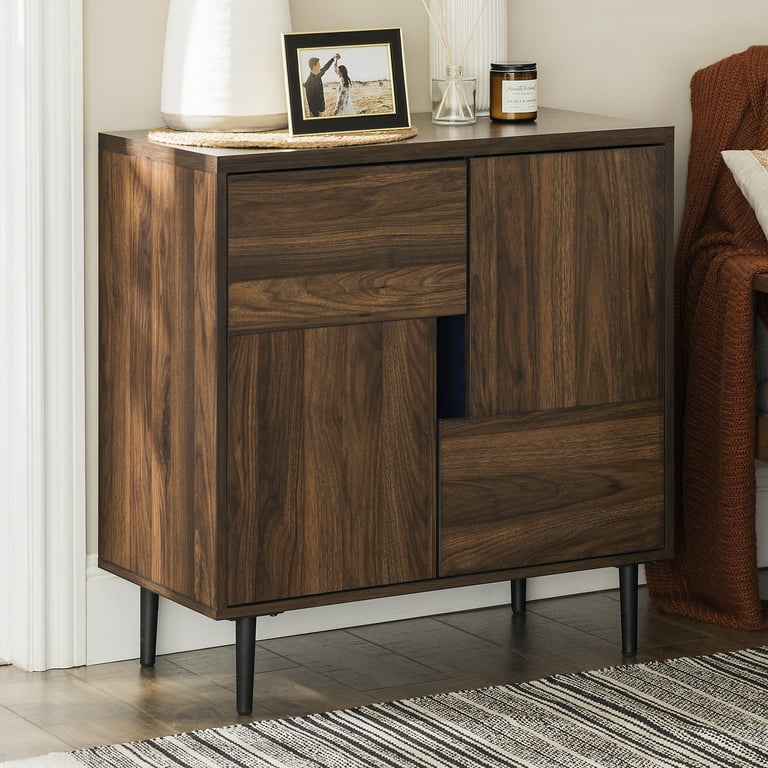 Dark walnut accent cabinet store