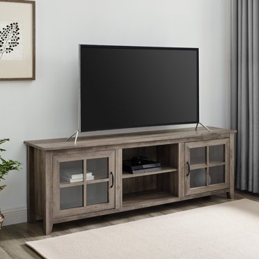Walker Edison Contemporary Tall TV Stand for TVs up to 78", Black ...