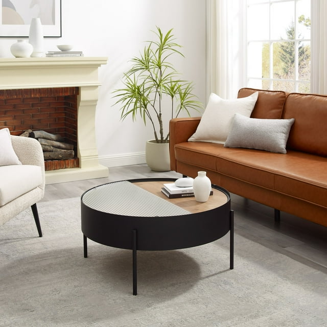 Walker Edison Modern Sliding-Top Coffee Table, English Oak - Walmart.com