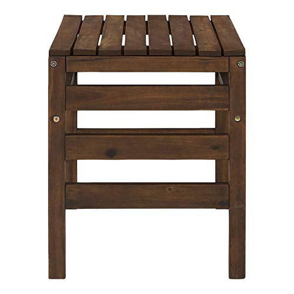 Walker Edison Ravello Contemporary Acacia Wood Slatted Patio Side Table ...
