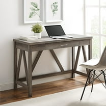Nathan James Parker Modern Home Office Desk in Walnut Wood with Open ...