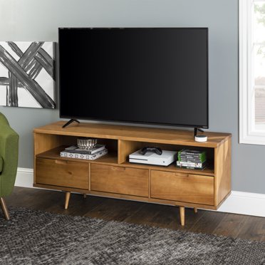 Walker Edison Mid Century Modern 2 Door TV Stand for TVs up to 60 ...